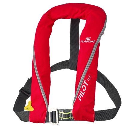 Pilot 165 inflatable lifejacket with harness auto hydrostatic red