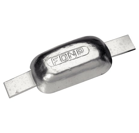 Weld-on Anode. galvanised steel fixing strap 0.3 kg - Magnesium